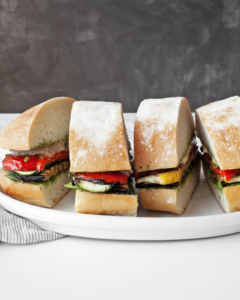 Grilled Vegetable Ciabatta Sandwich with Pesto - Last Ingredient