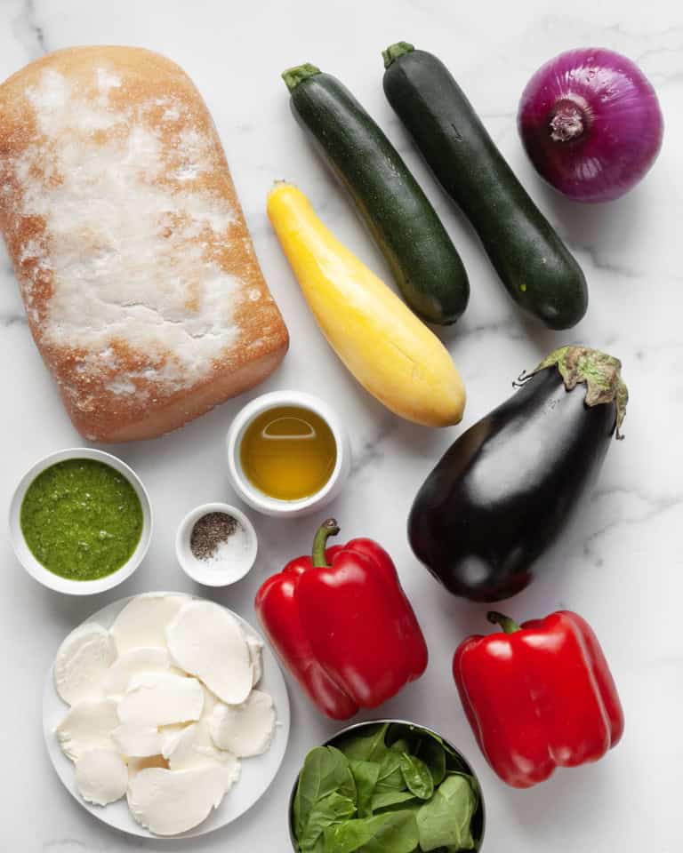 Grilled Vegetable Ciabatta Sandwich with Pesto - Last Ingredient