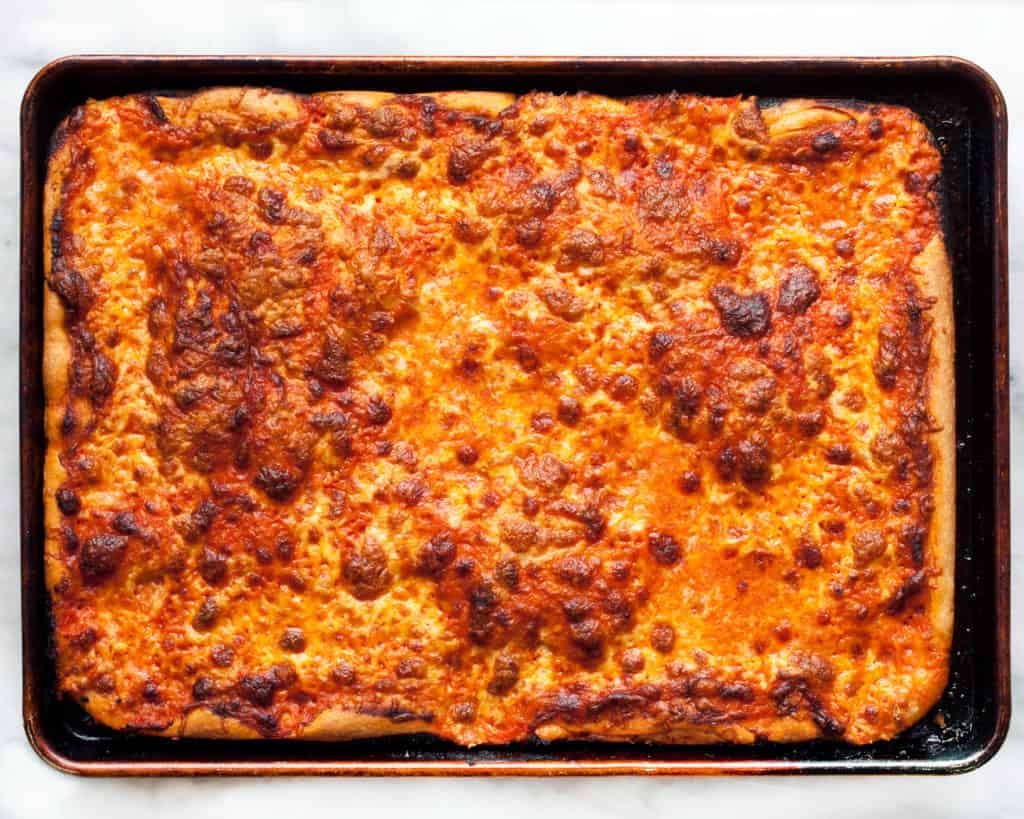 Sheet Pan Grandma Pizza with Tomato Sauce | Last Ingredient