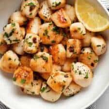 Simple Seared Bay Scallops with Shallots - Last Ingredient
