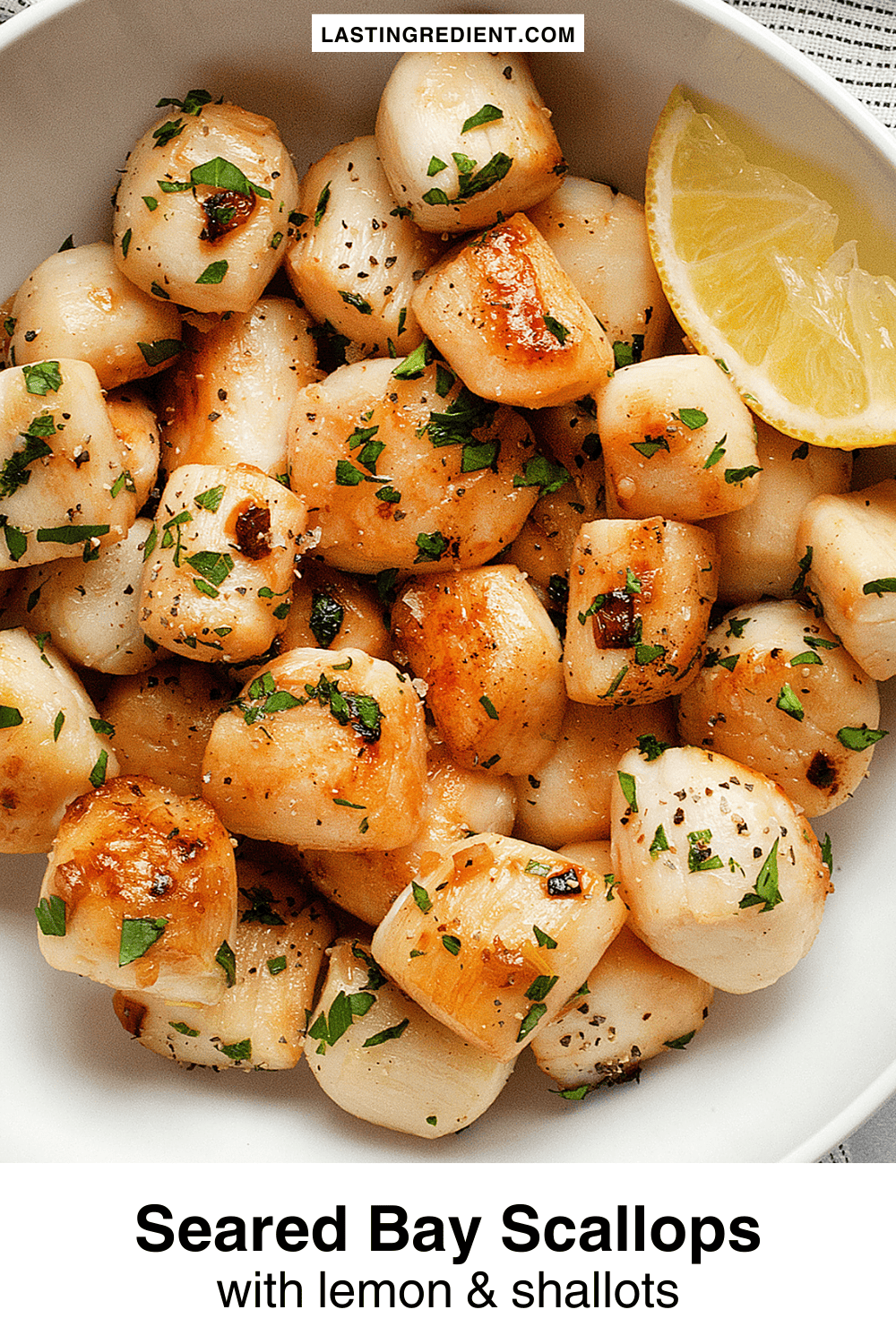 Simple Seared Bay Scallops with Shallots - Last Ingredient