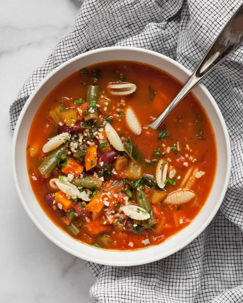 Vegetarian Minestrone Soup with Kale | Last Ingredient