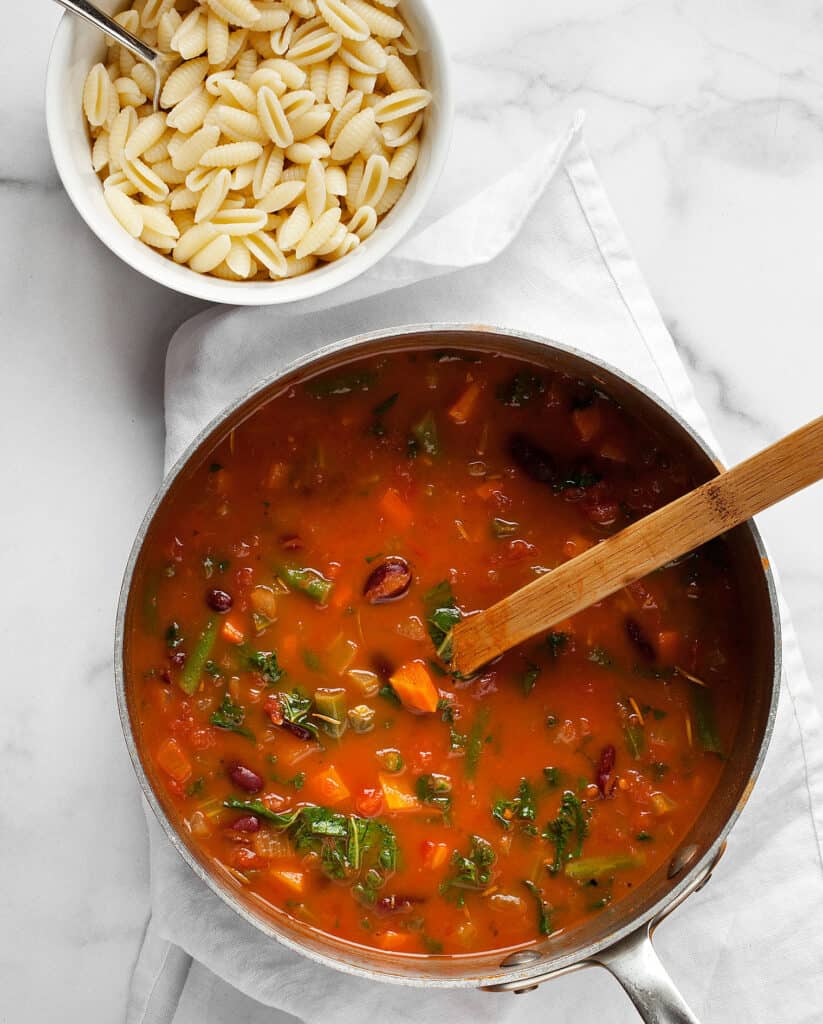 Vegetarian Minestrone Soup with Kale | Last Ingredient