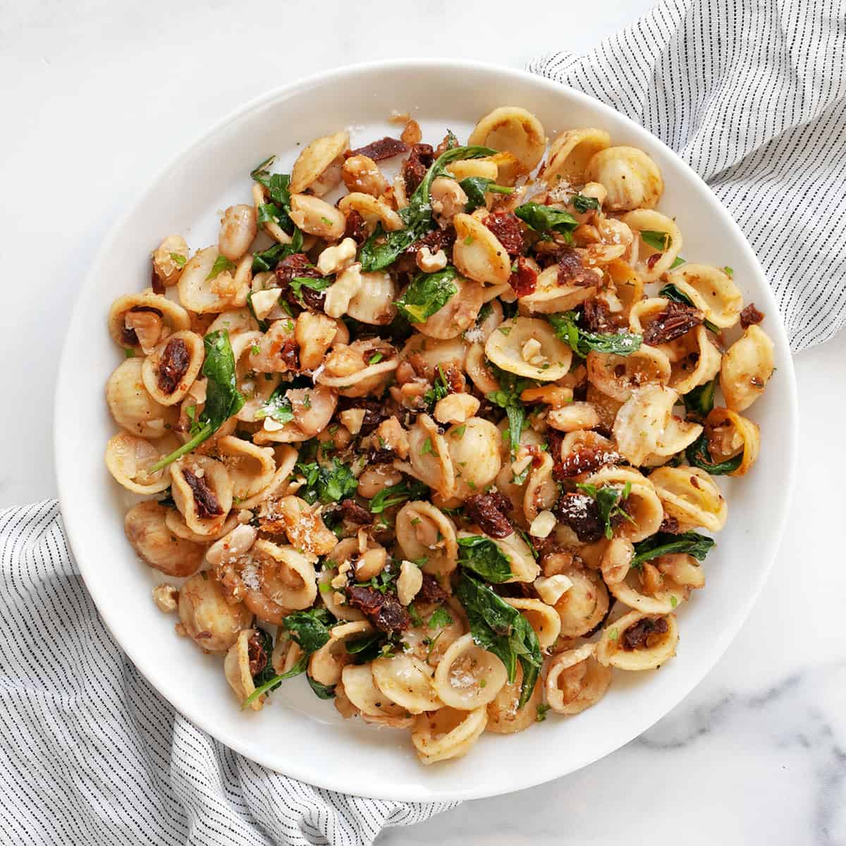 Lemony White Bean Pasta with Sun-Dried Tomatoes - Last Ingredient