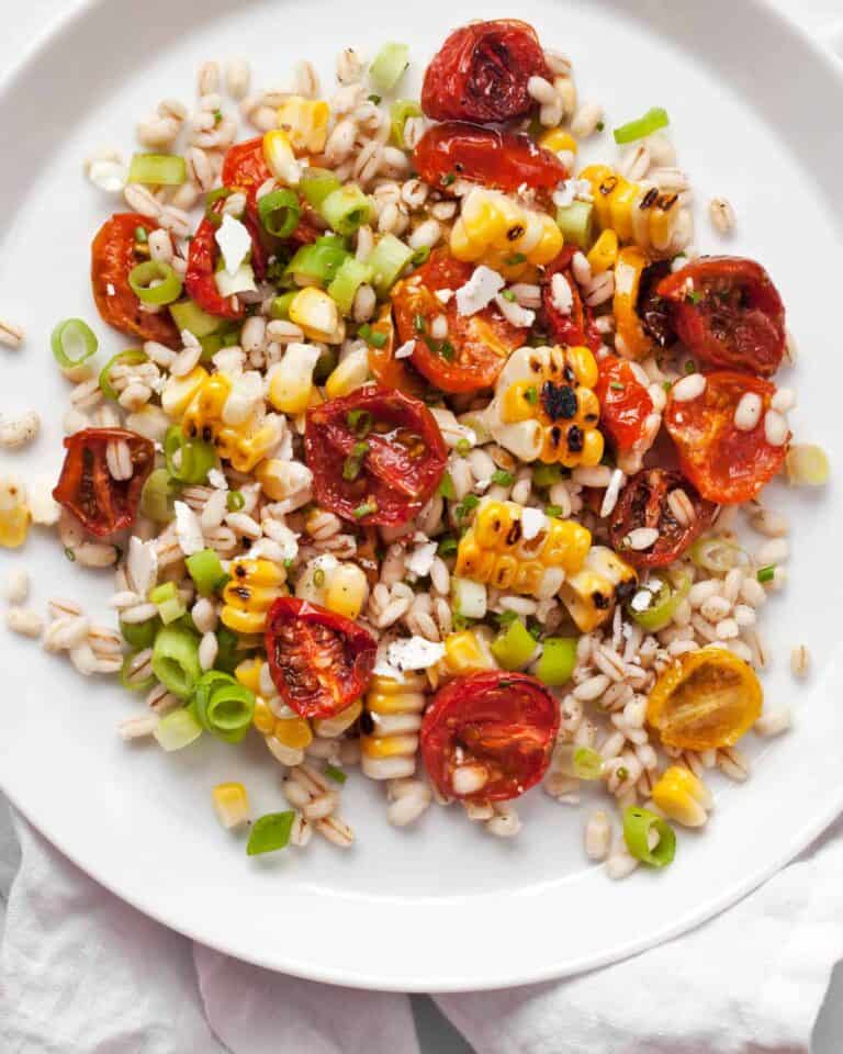 Tomato Corn Barley with Chive Vinaigrette | Last Ingredient