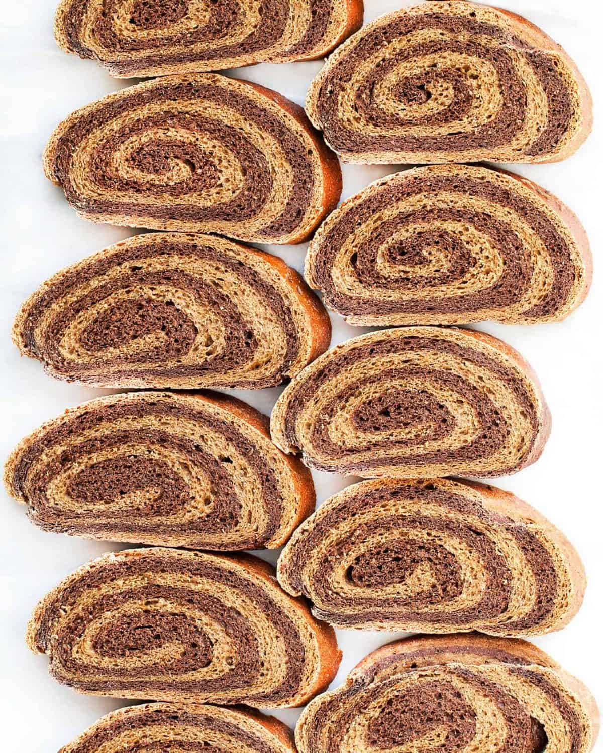 Seeded Marble Rye Bread with Light and Dark Rye