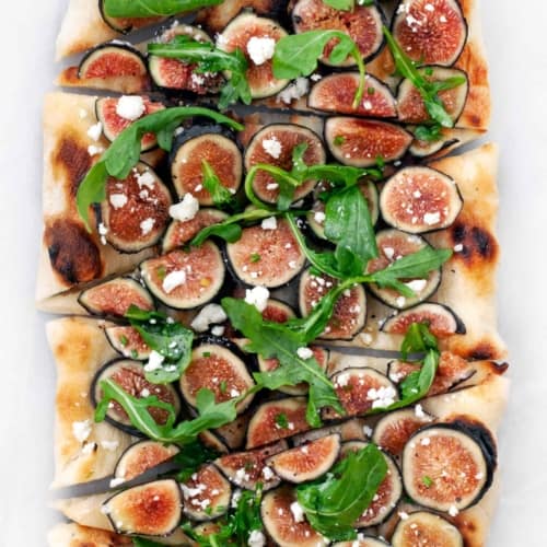 Fig Goat Cheese Flatbread with Arugula & Walnuts | Last Ingredient