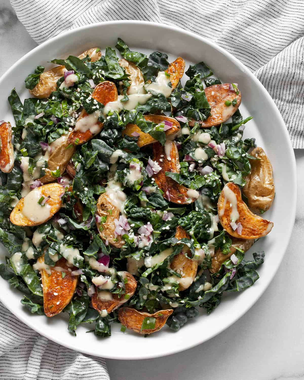 Roasted Potato Kale Salad - Last Ingredient