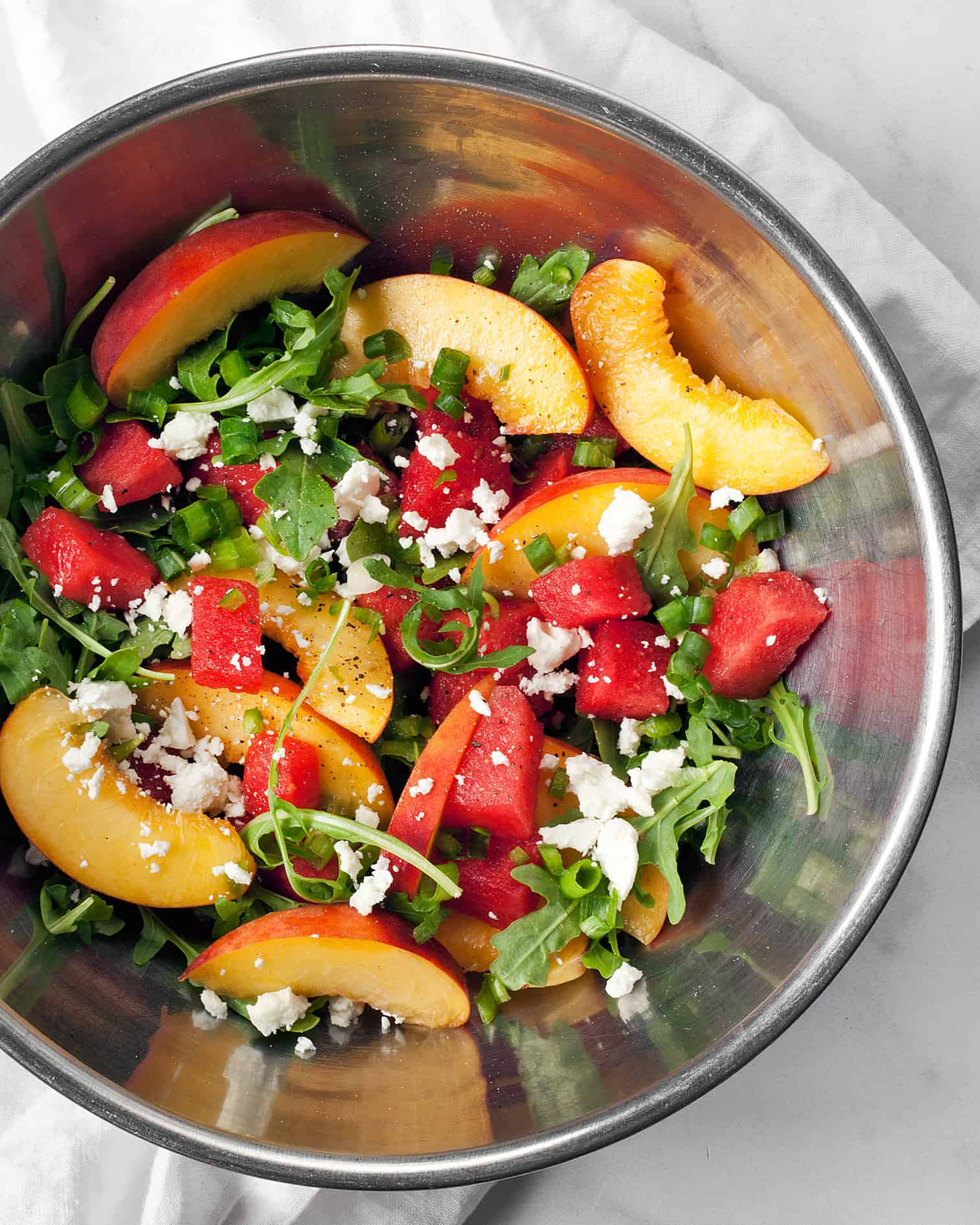 Watermelon Peach Salad with Feta | Last Ingredient