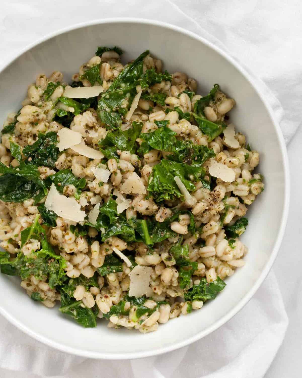 Baked Kale Barley Risotto with Kale Pesto | Last Ingredient
