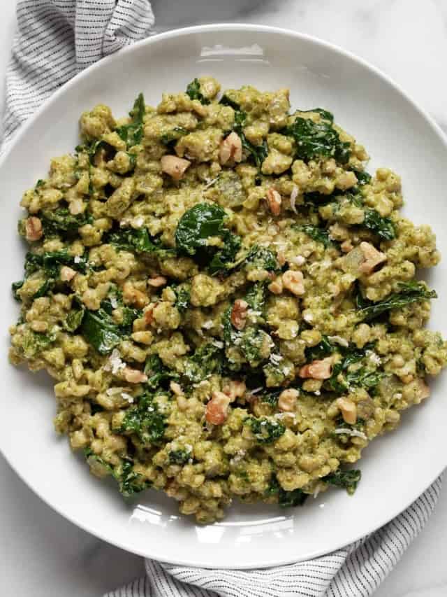 Easy Kale Barley Risotto - Last Ingredient