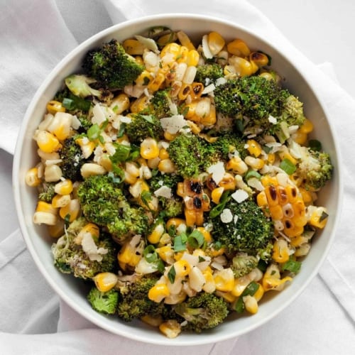 Grilled Corn Broccoli Salad with Scallions | Last Ingredient