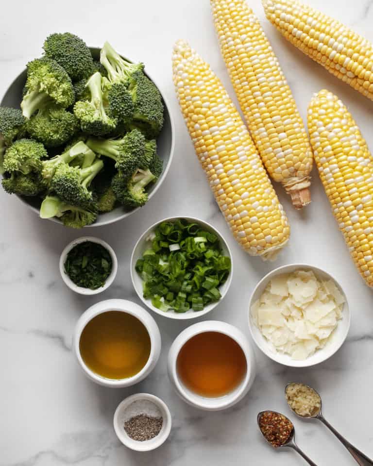 Easy Grilled Corn Broccoli Salad - Last Ingredient