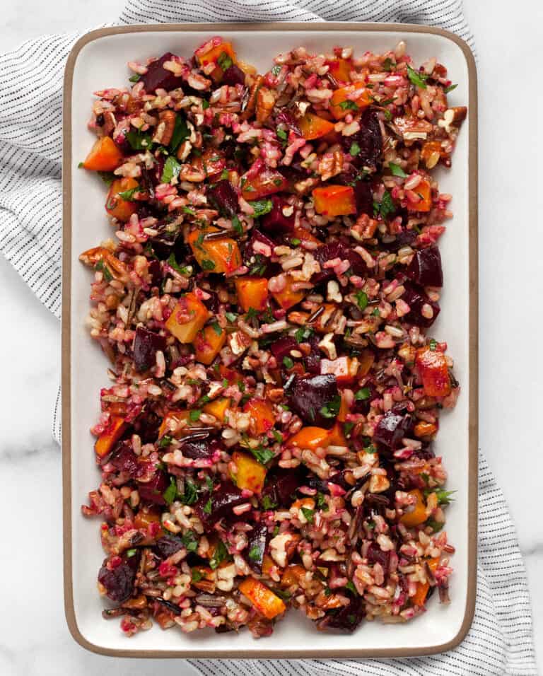 Roasted Beet Wild Rice with Pecans | Last Ingredient