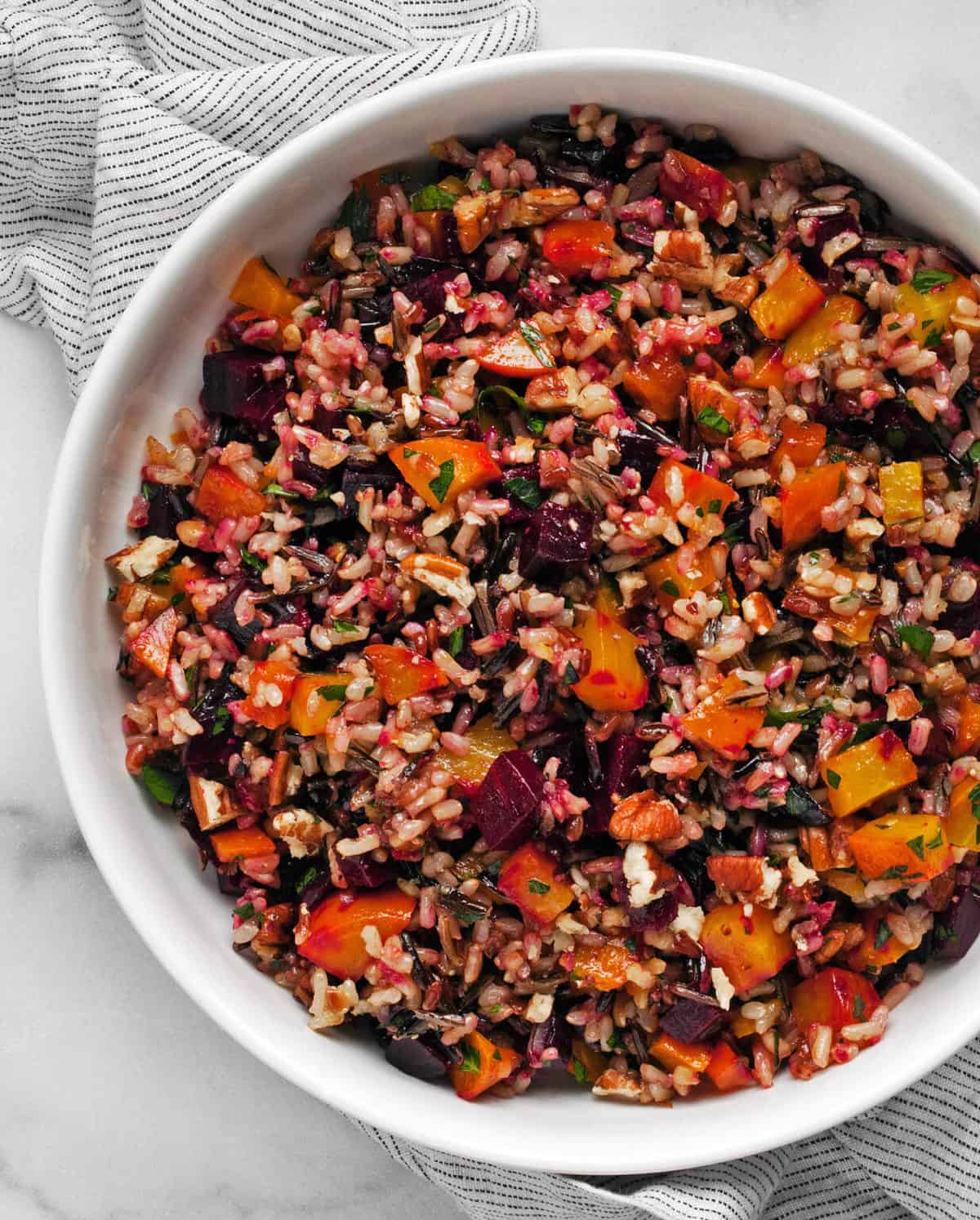 Roasted Beet Wild Rice with Pecans | Last Ingredient