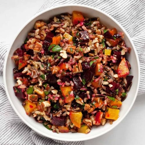 Roasted Beet Wild Rice with Pecans | Last Ingredient