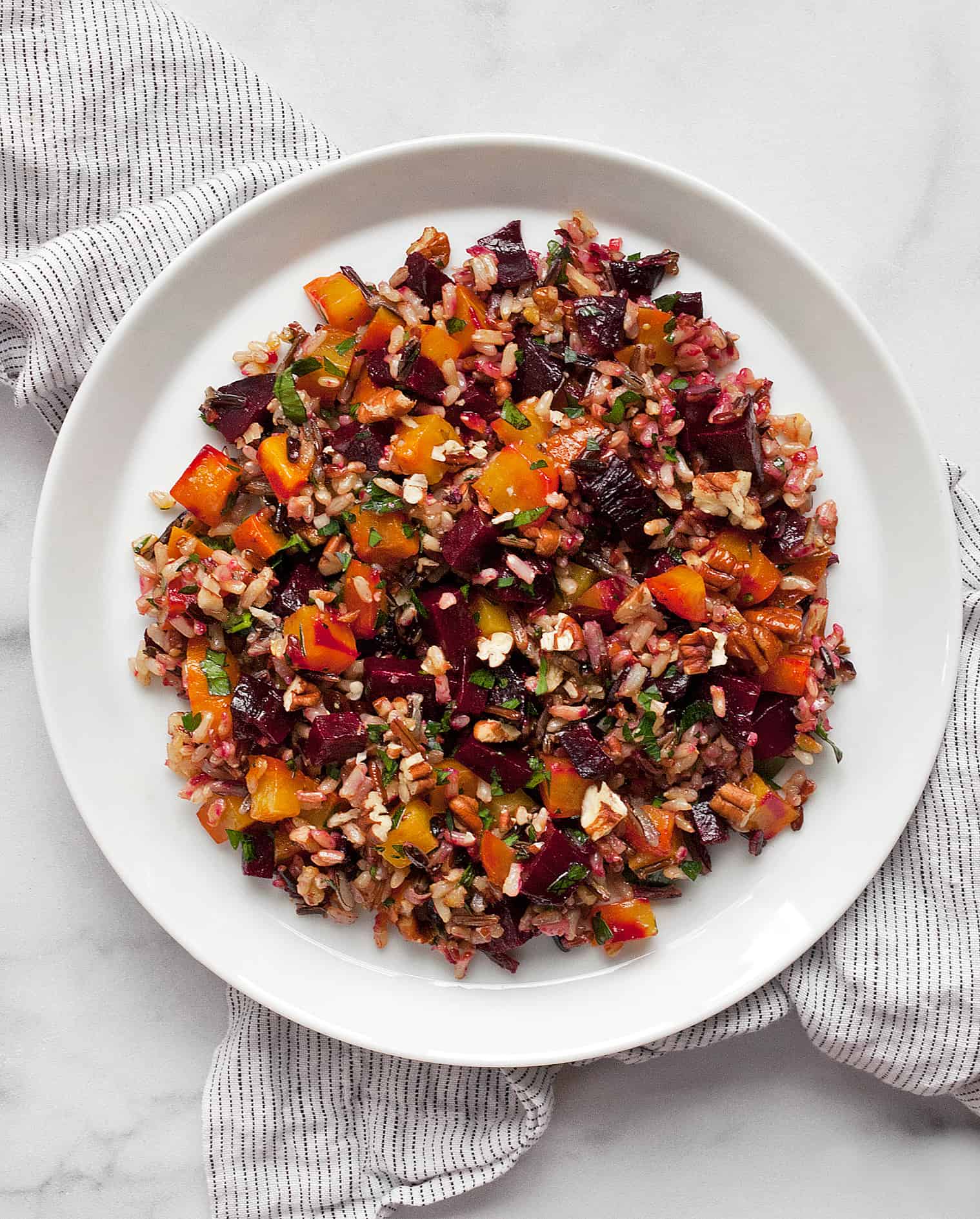 Roasted Beet Wild Rice with Pecans | Last Ingredient