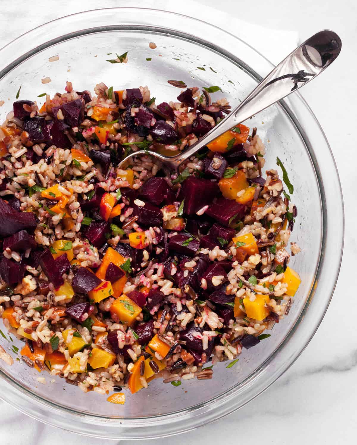 Roasted Beet Wild Rice with Pecans | Last Ingredient
