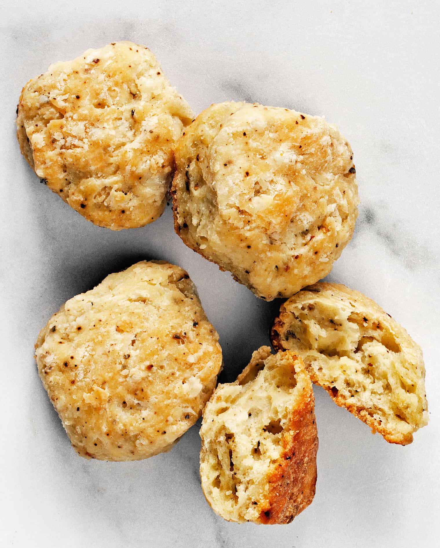 Easy Pull Apart Salt & Pepper Biscuits - Last Ingredient