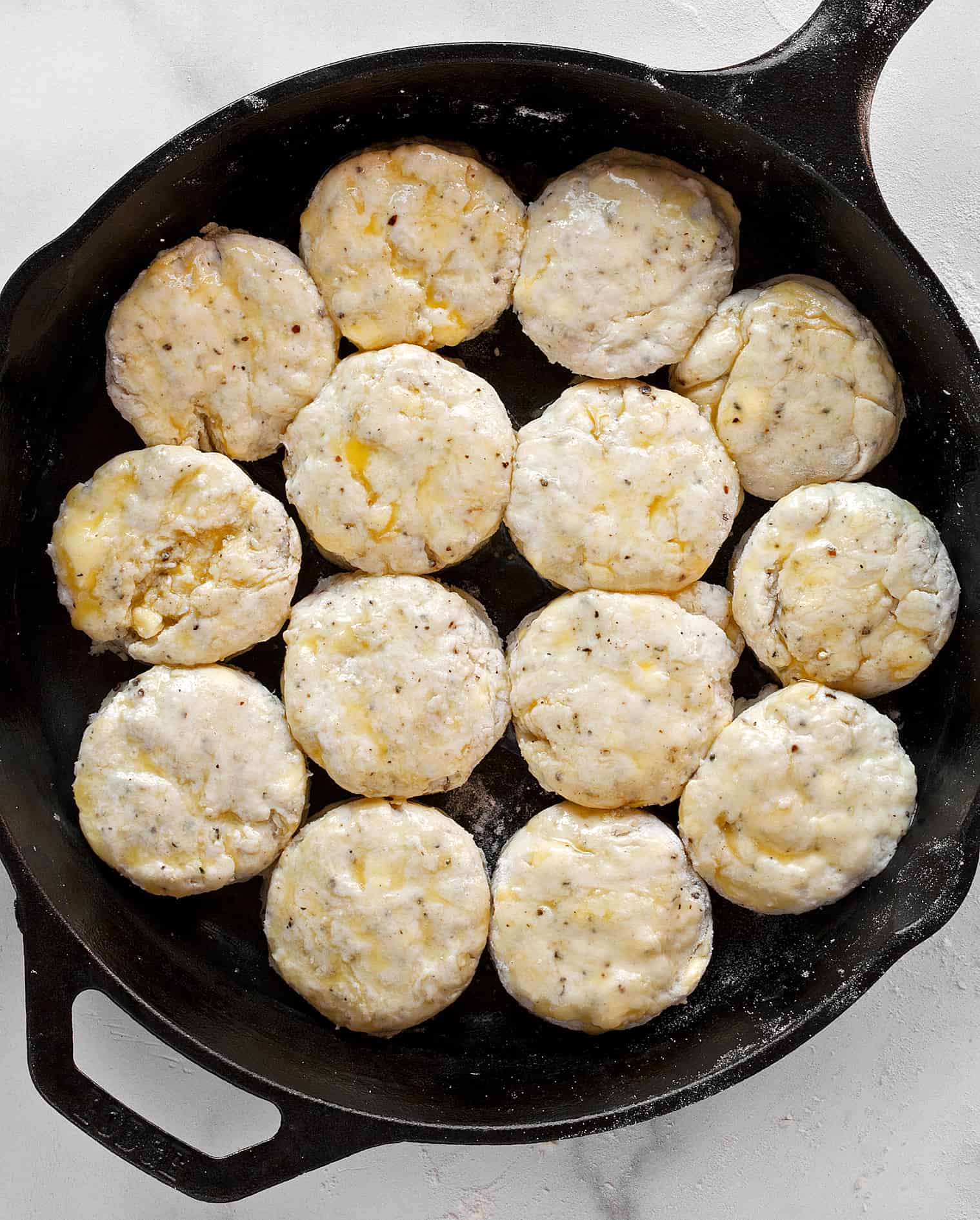 Easy Pull Apart Salt & Pepper Biscuits - Last Ingredient