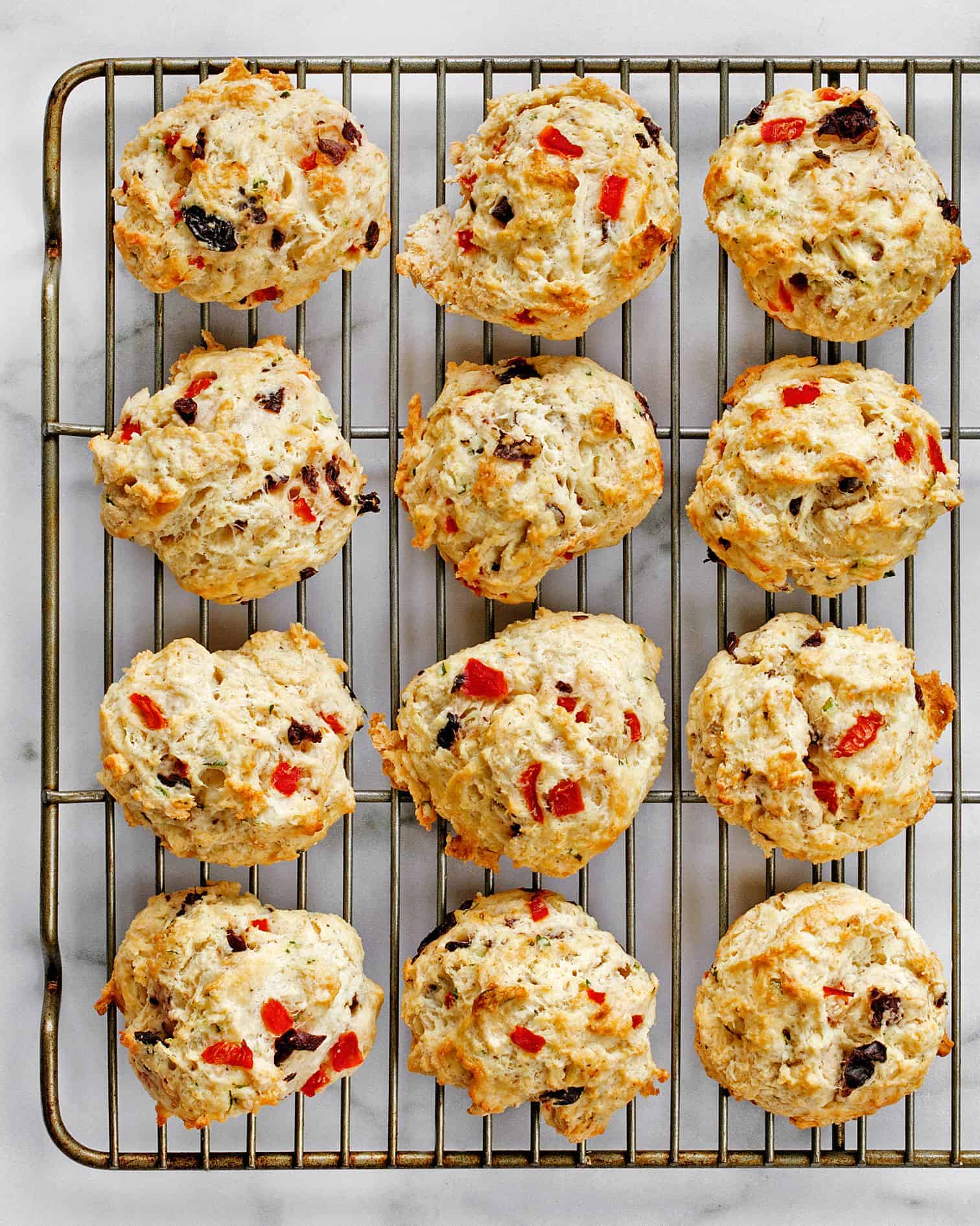 Red Pepper Olive Goat Cheese Biscuits | Last Ingredient