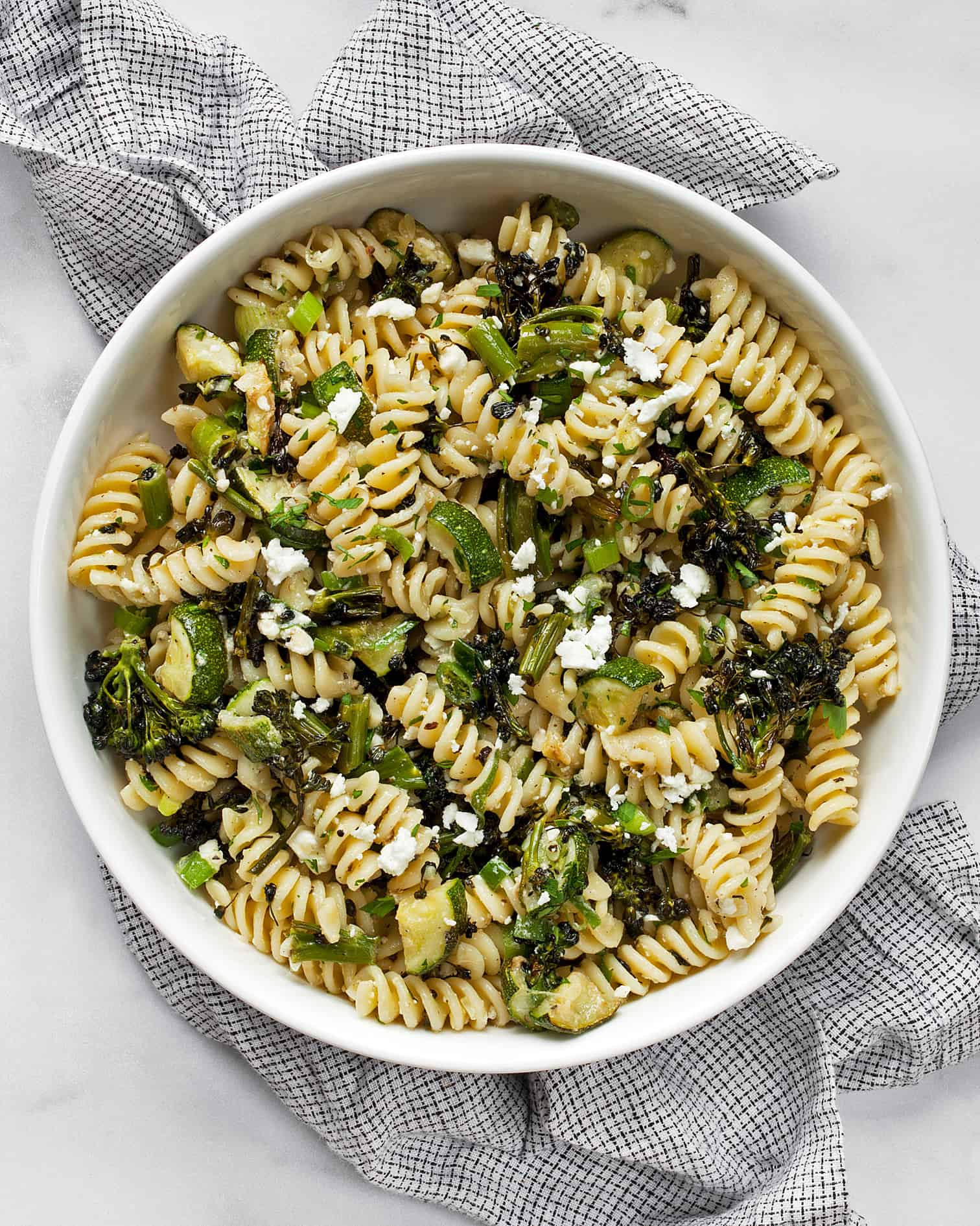 Roasted Broccolini Zucchini Pasta Salad | Last Ingredient