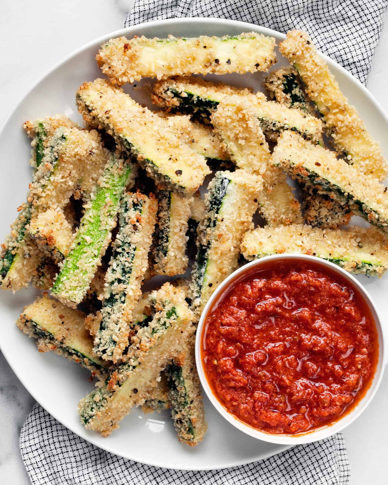 Baked Zucchini Fries with Roasted Tomato Sauce | Last Ingredient