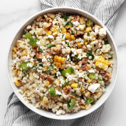 Grilled Corn Couscous with Lemon & Feta - Last Ingredient