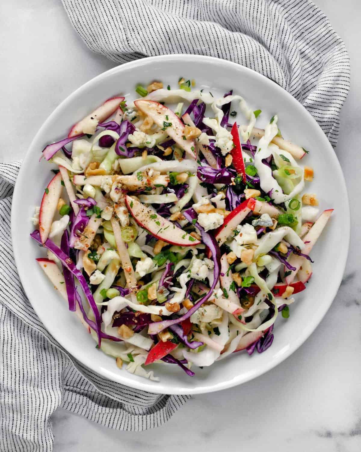 Apple Cabbage Salad with Walnuts and Blue Cheese | Last Ingredient