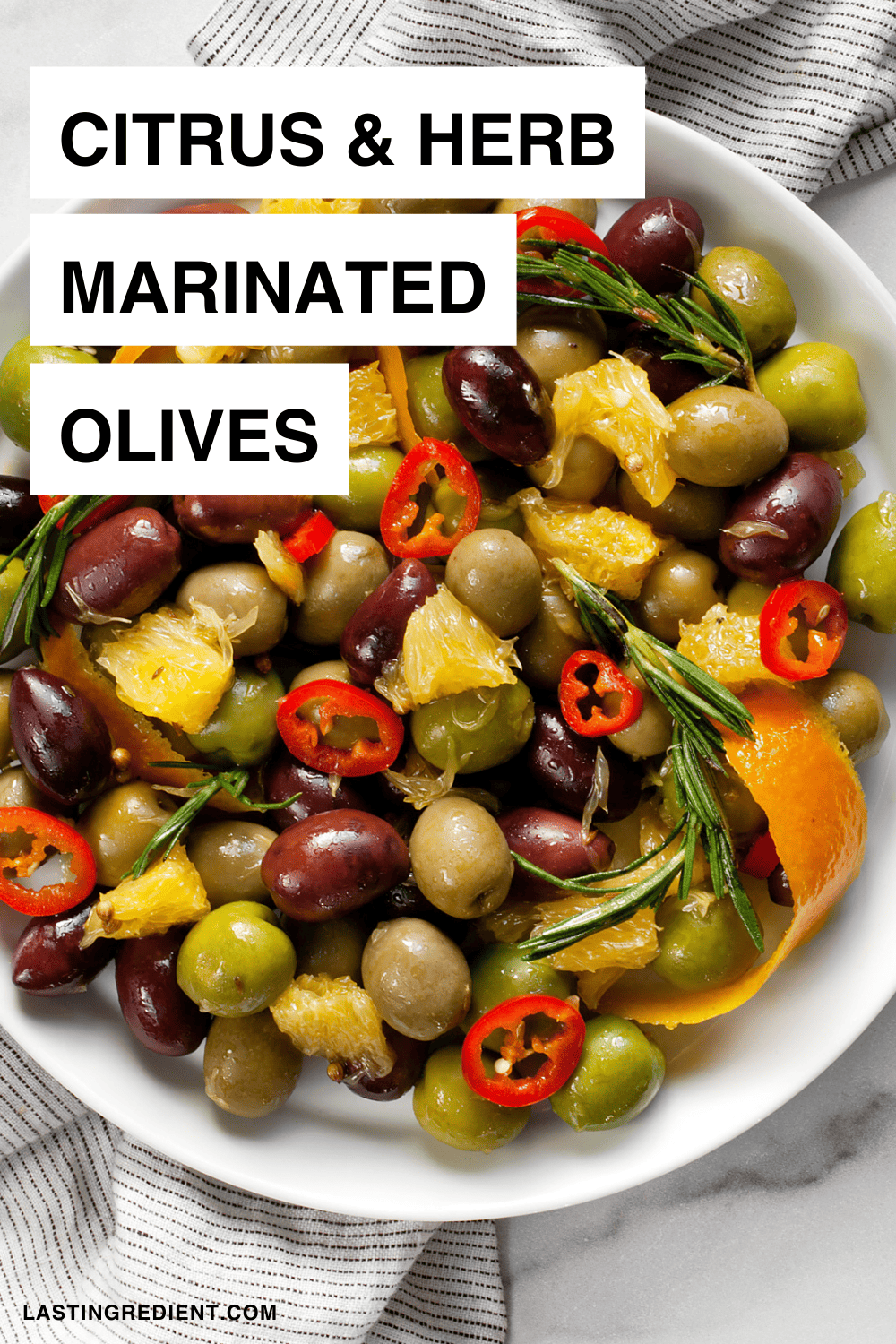 Citrus and Herb Marinated Olives - Last Ingredient