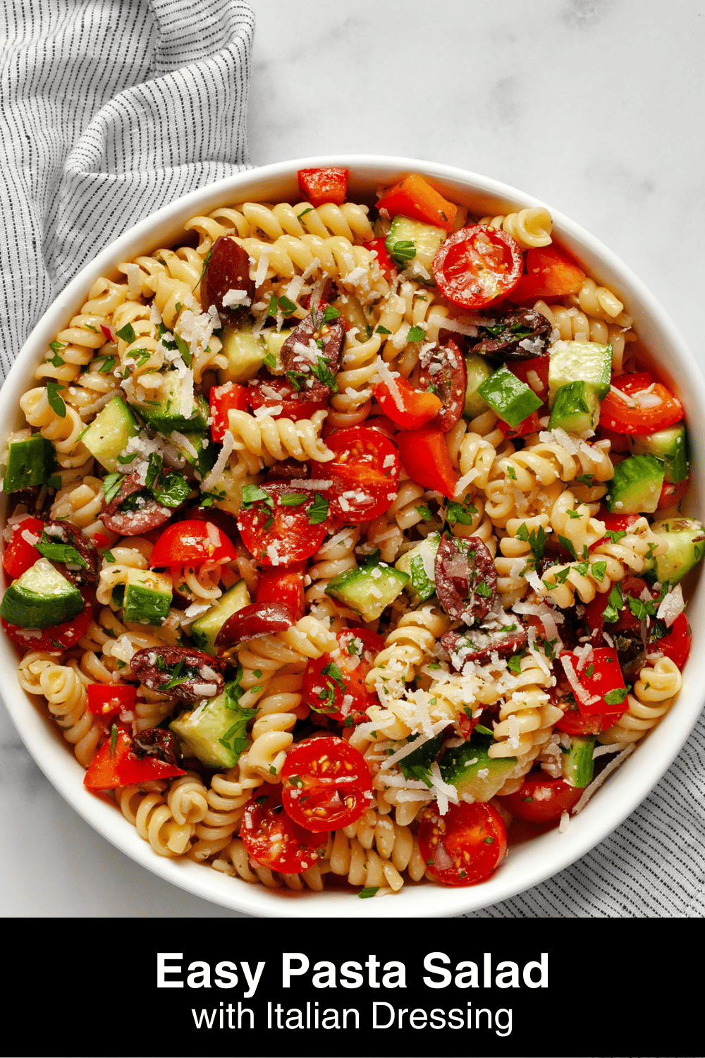 Classic Pasta Salad with Italian Dressing - Last Ingredient