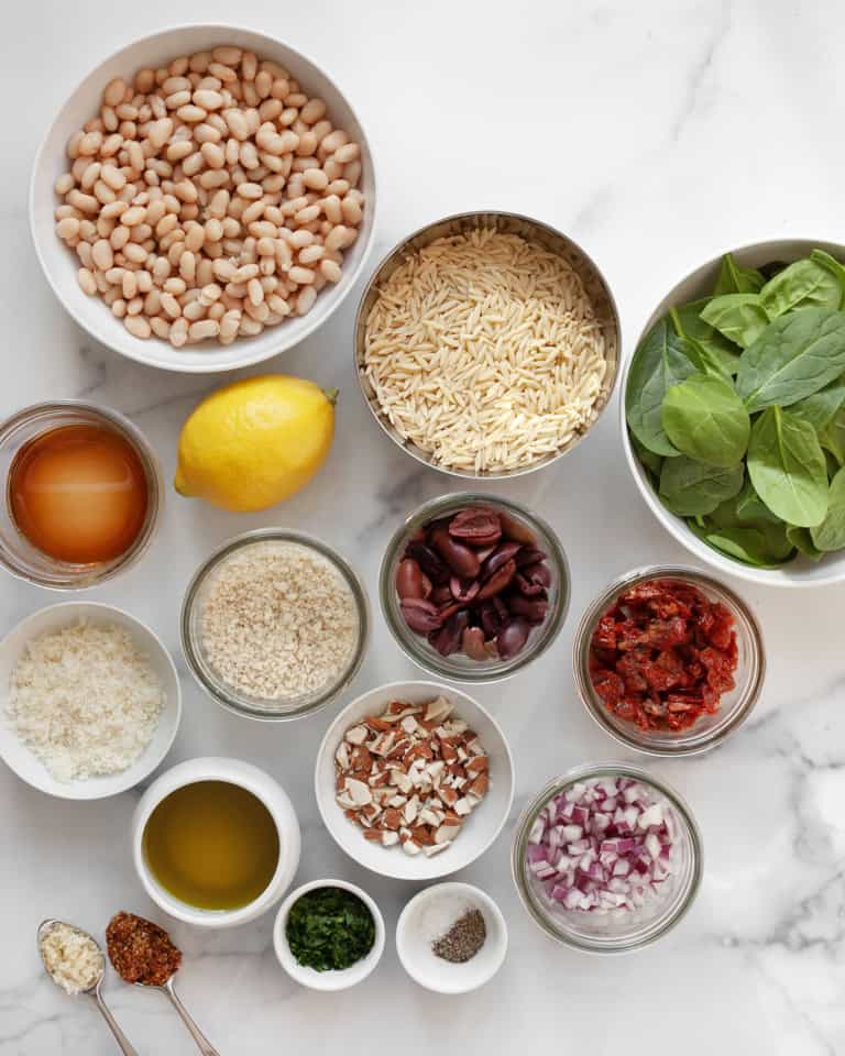 Lemon Orzo Salad with White Beans & Sun-Dried Tomatoes - Last Ingredient