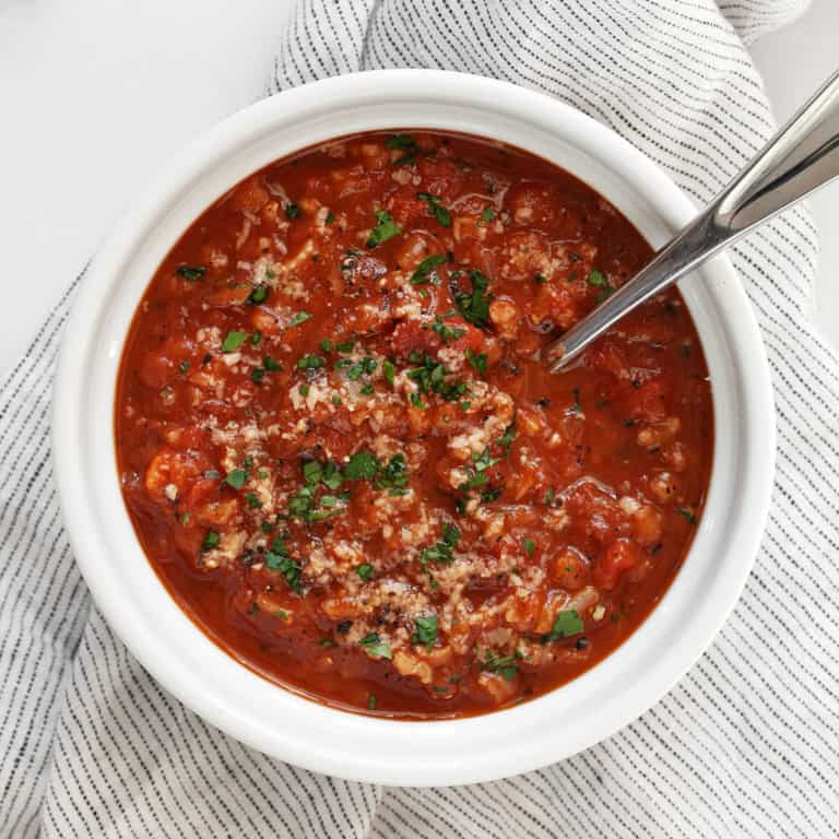 Easy Tomato Rice Soup with Brown Rice - Last Ingredients