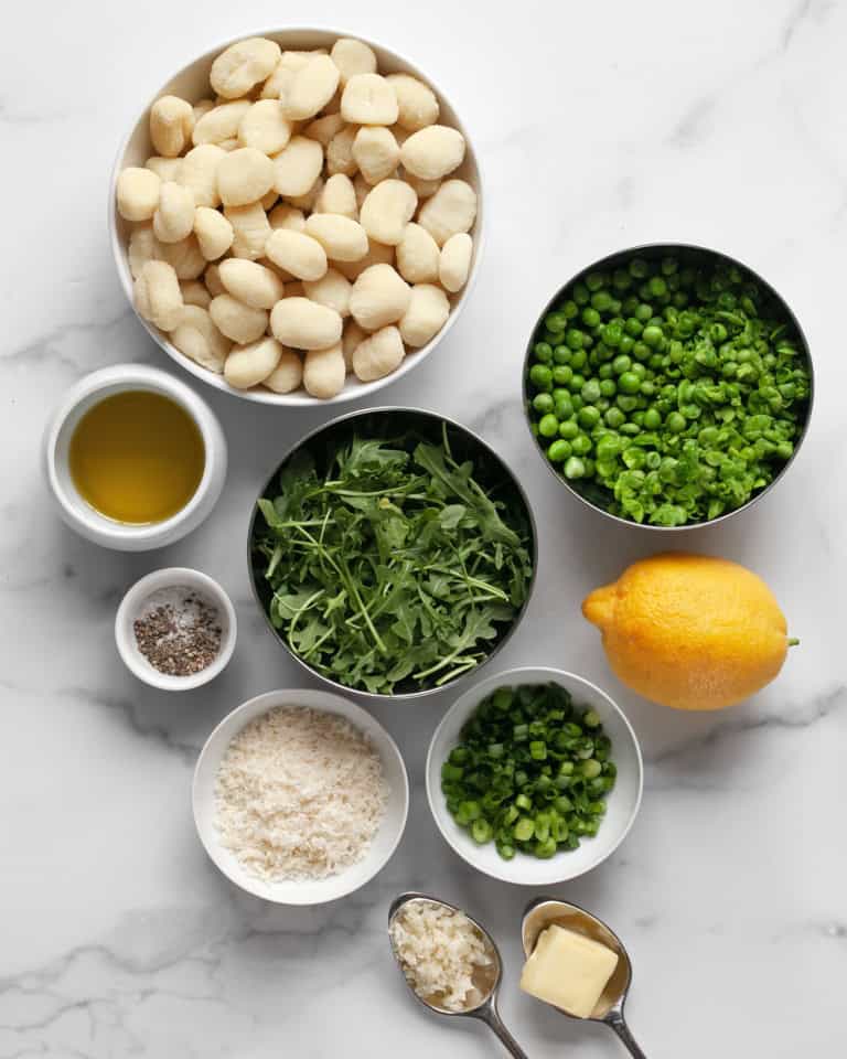 Crisp Gnocchi with Smashed Peas, Arugula & Lemon - Last Ingredient