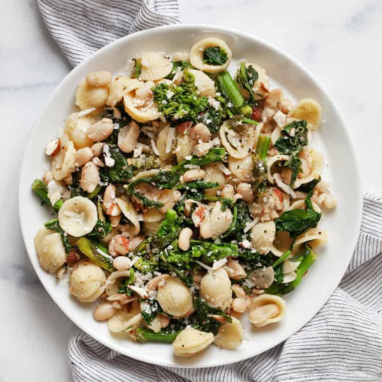 Lemon Rapini Pasta with White Beans & Almonds - Last Ingredient