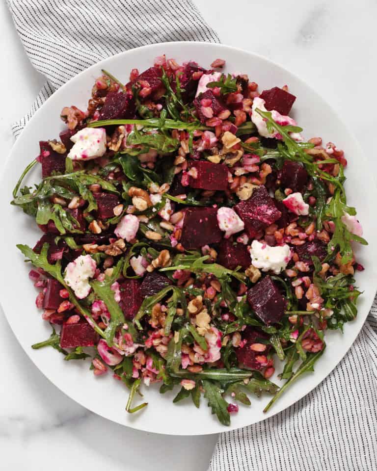 Roasted Beet Feta Farro Salad - Last Ingredient